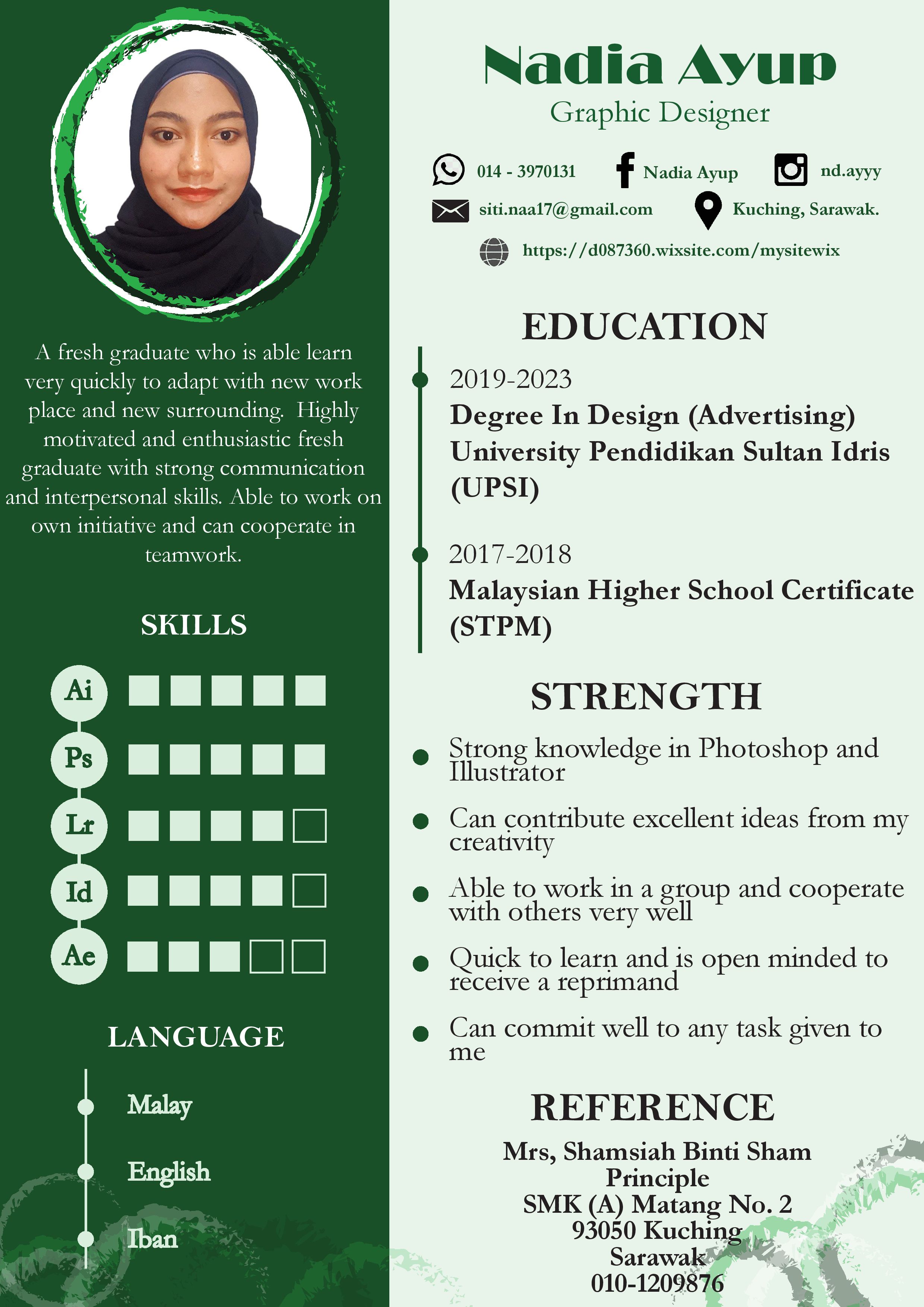 Resume of Nadia Ayup - Artmeet